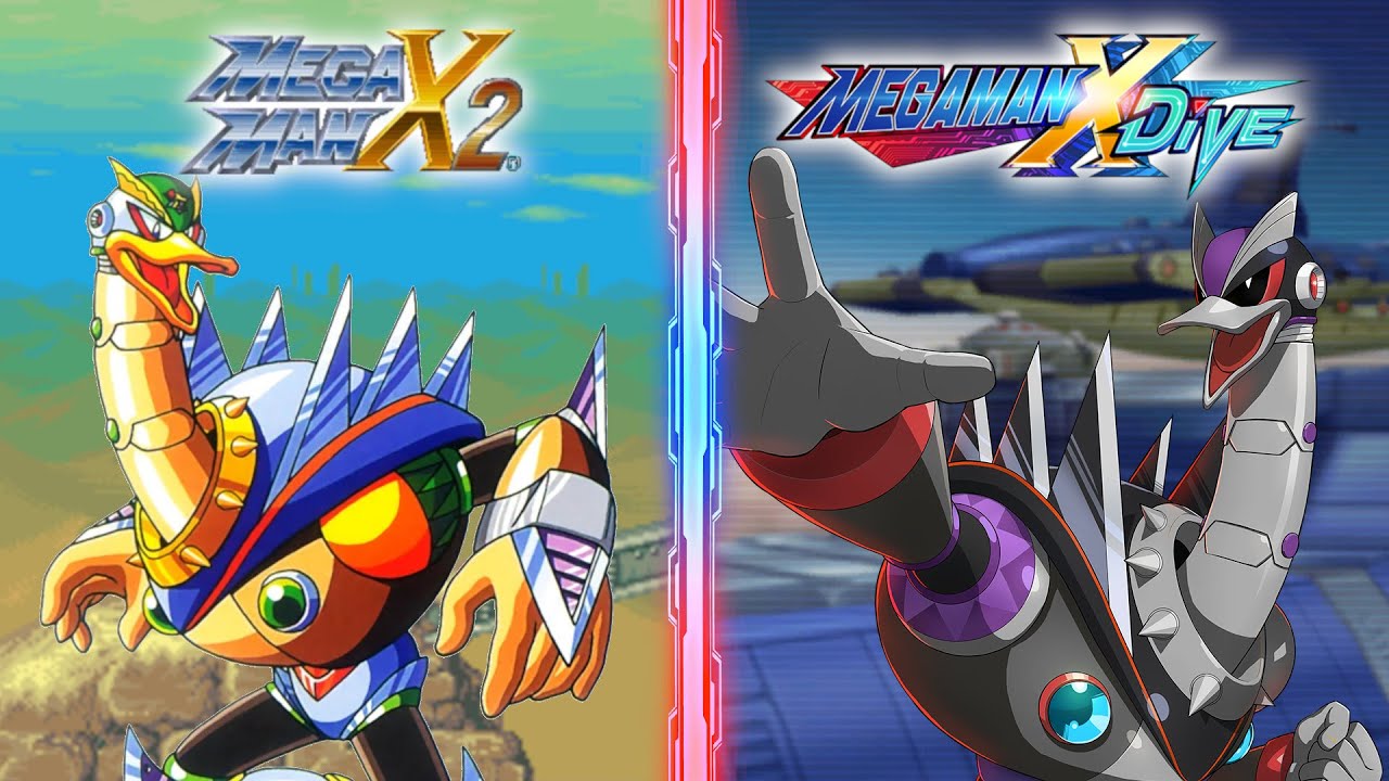 Overdrive Ostrich Boss Comparison - Mega Man X DiVE - YouTube
