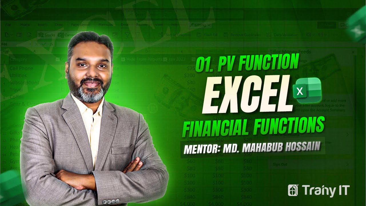 Excel এ Pv Present Value Function শিখুন সহজে 💡 Youtube 4210
