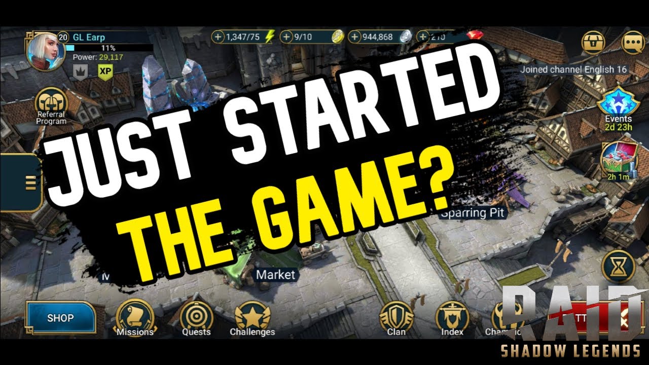 Raid Shadow legends: Beginners guide series: #4 Home screen and startup ...