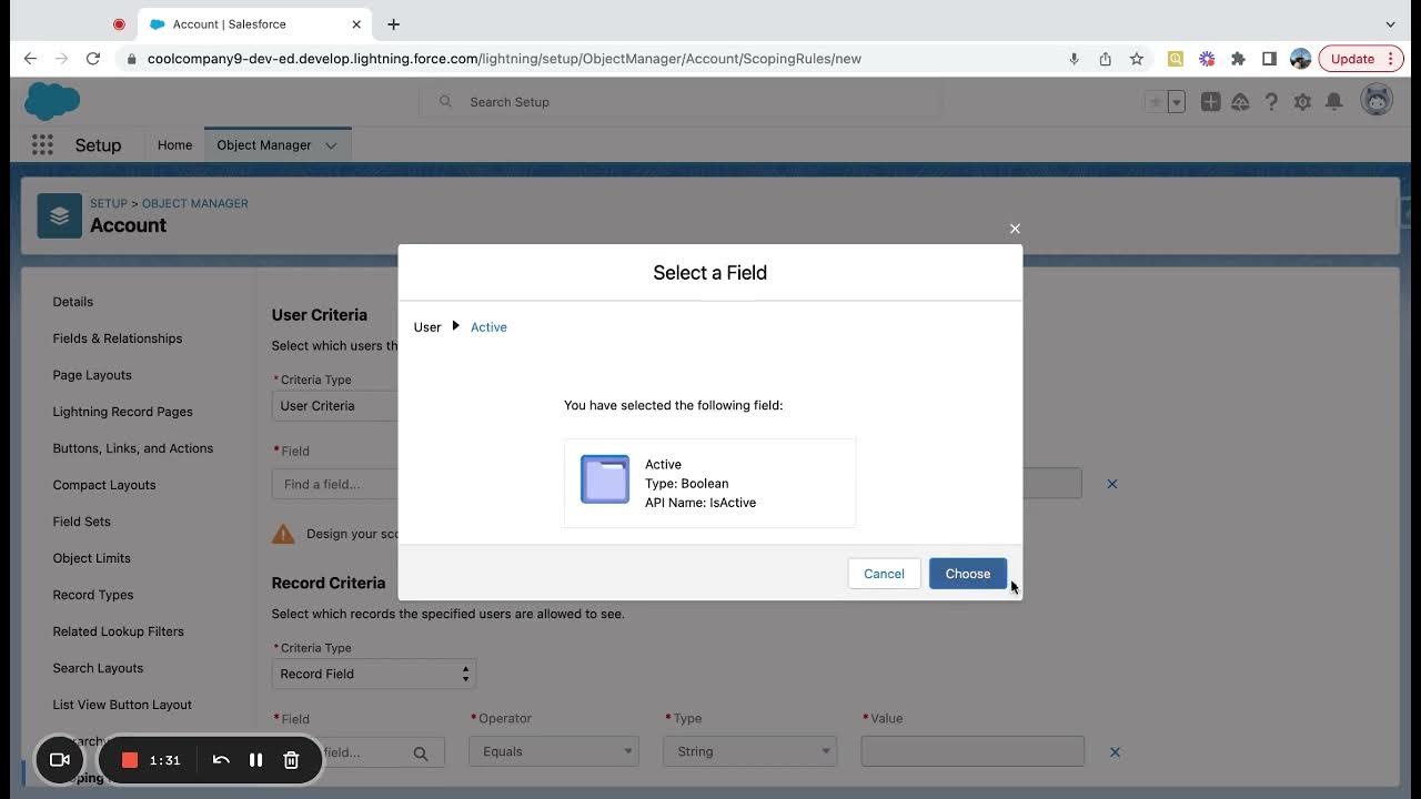 How to Create a Restriction Scoping Rule in Salesforce - YouTube
