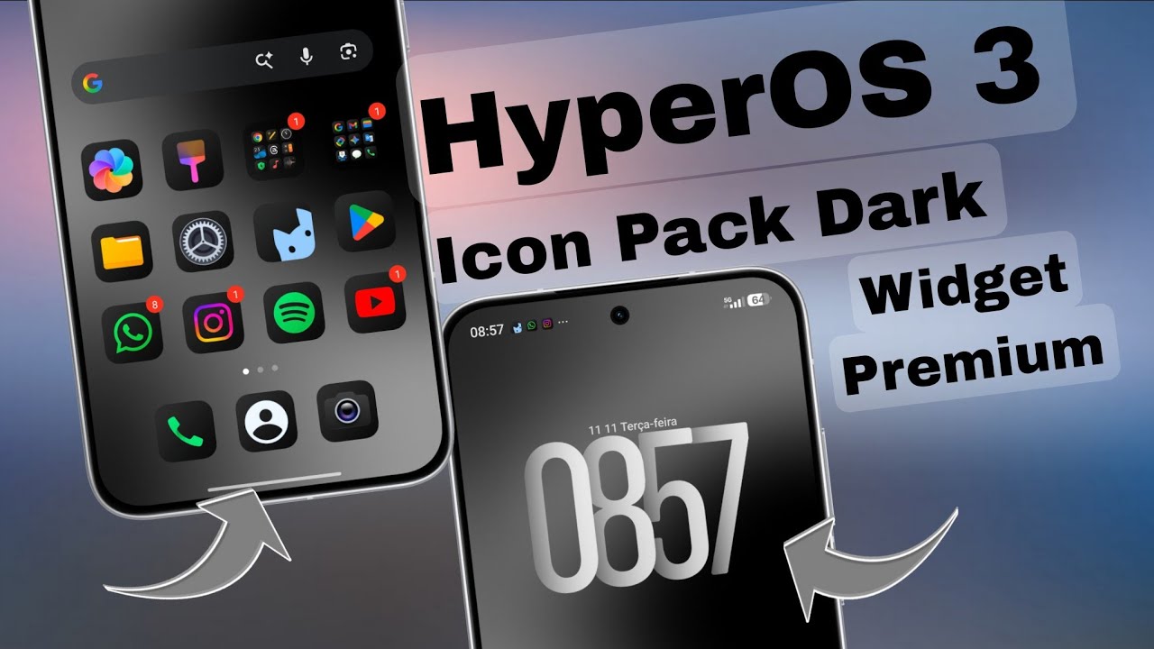 Lançamento - HyperOS 3 Ícone Pack Dark - Tá Lindo Demais - Instale ...