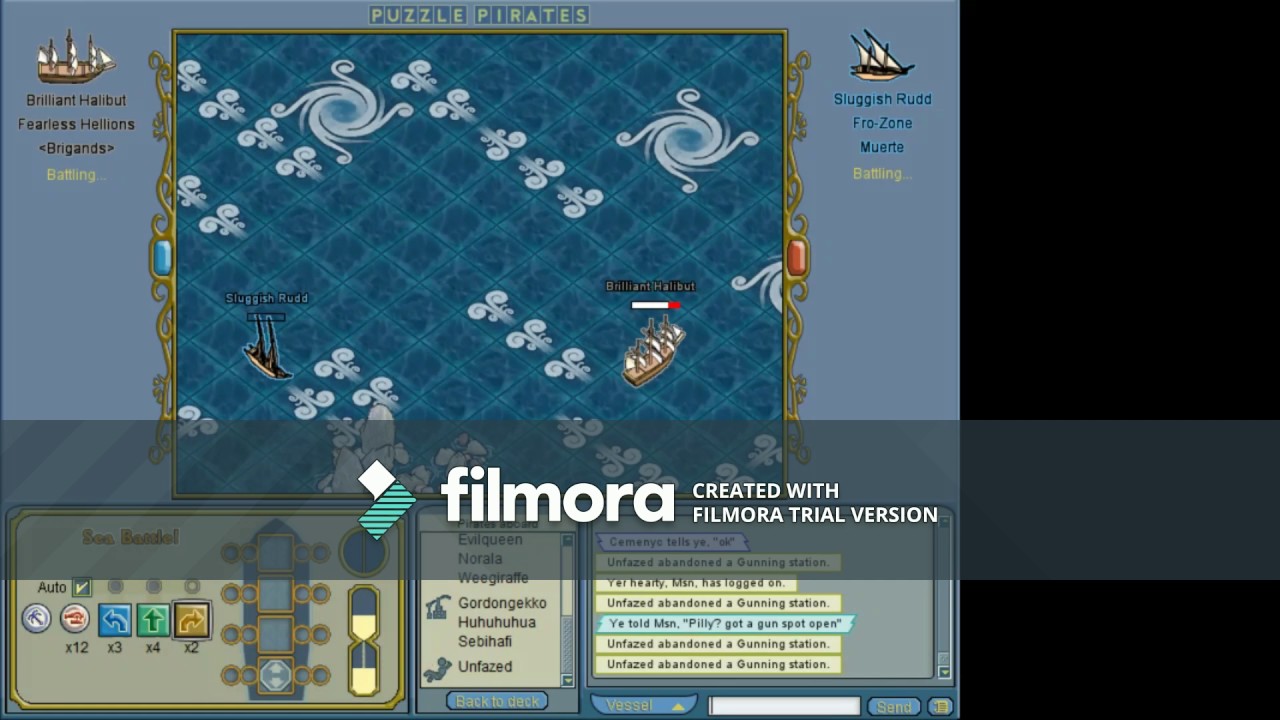 Puzzle Pirates - Baghlah vs MG 12 Shots, 12 Hits - YouTube