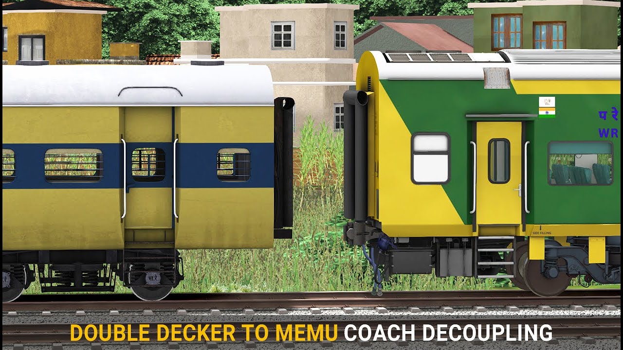 MEMU Coach Decoupling on Double Decker Express | Train Simulator ...