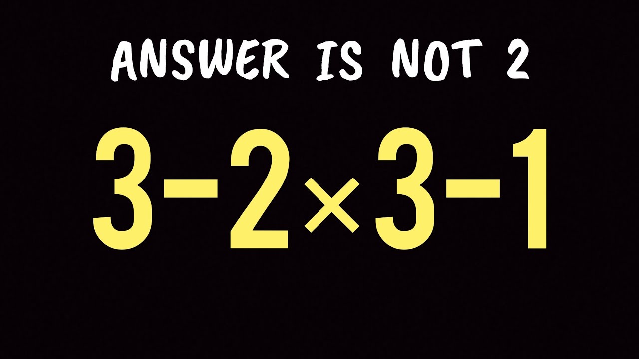 This Tricky Math Problem Will Blow Your Mind! - YouTube