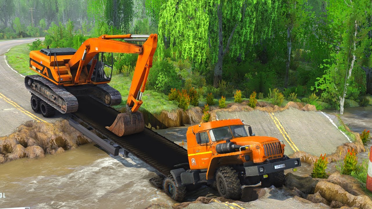 Epic Rescue Mission! Truck Stuck in Dangerous River with Heavy ...