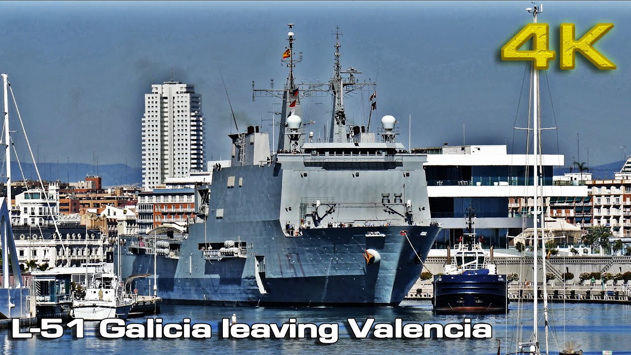 L-51 Galicia LPD leaving Valencia [4K] - YouTube