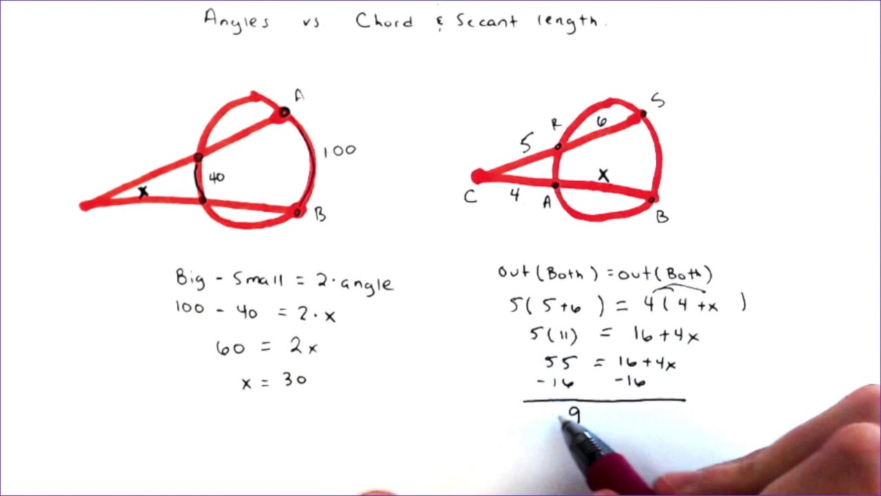 Math with Sohn: Intersecting Secants and Chord Lengths - YouTube
