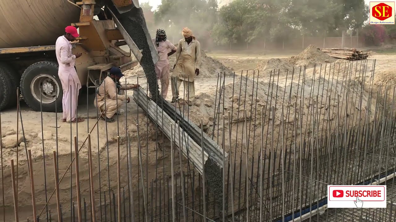 Rcc Bed Concrete . Ready Mix - YouTube