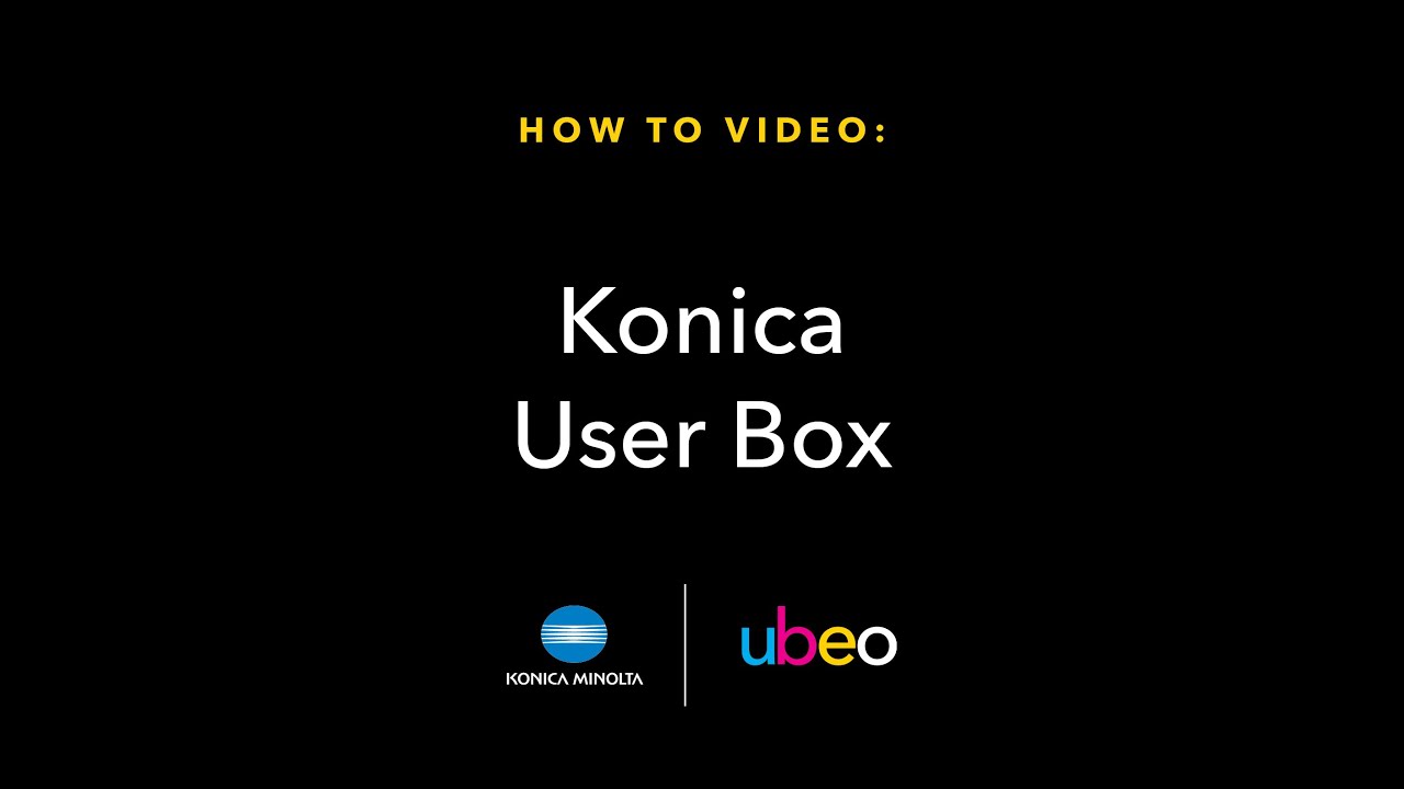 Konica User Box - YouTube