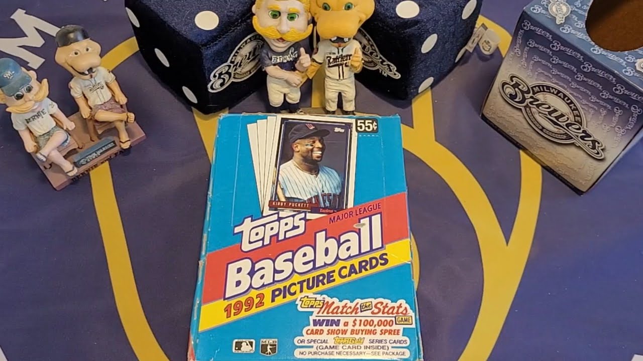 1992 Topps baseball full wax pack box - YouTube