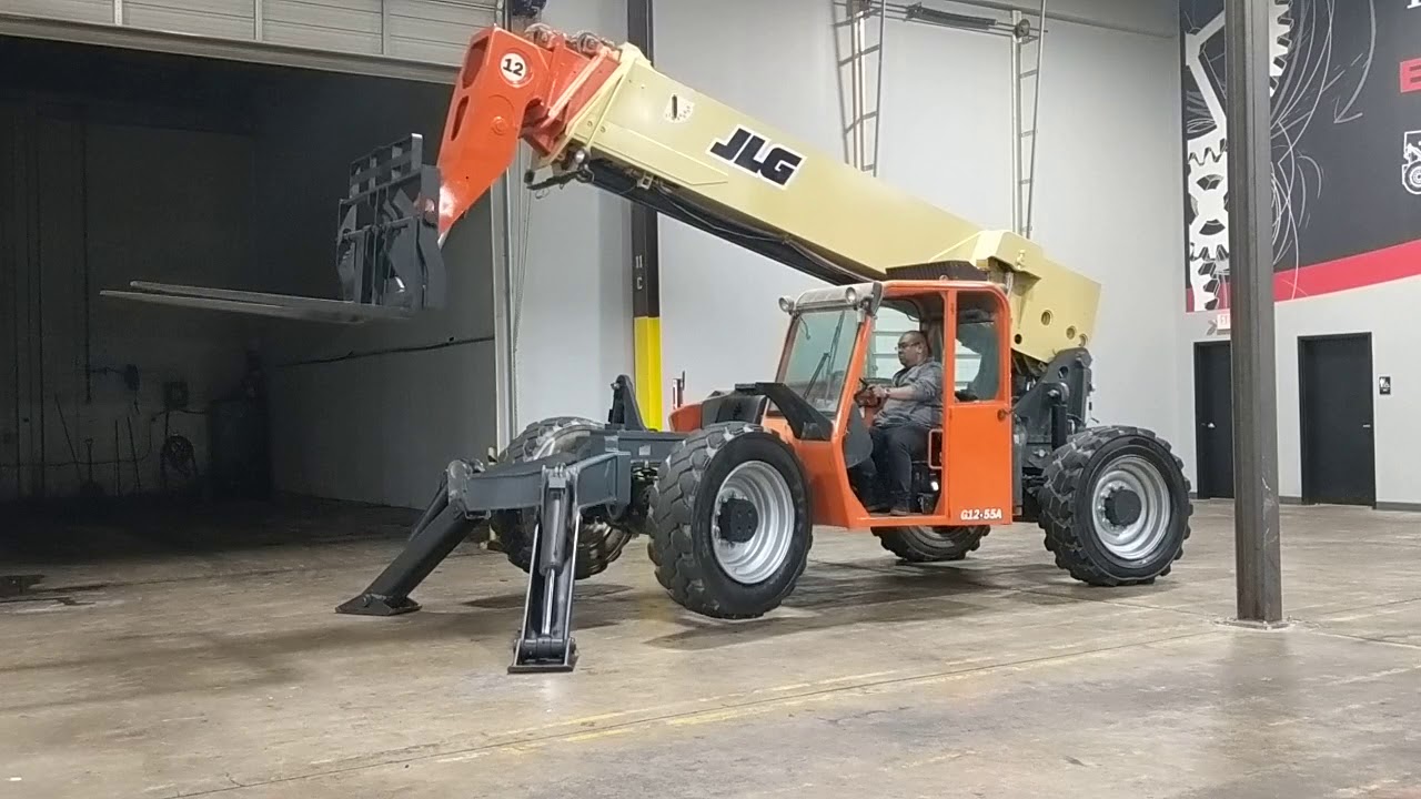 2012 JLG G12-55A PNEUMATIC TELEHANDLER STK 6092 - YouTube