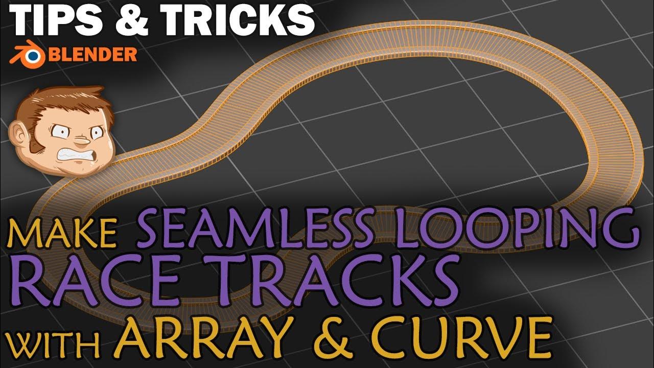 Make Seamless Looping Race Tracks with Array & Curve Modifiers in Blender - YouTube
