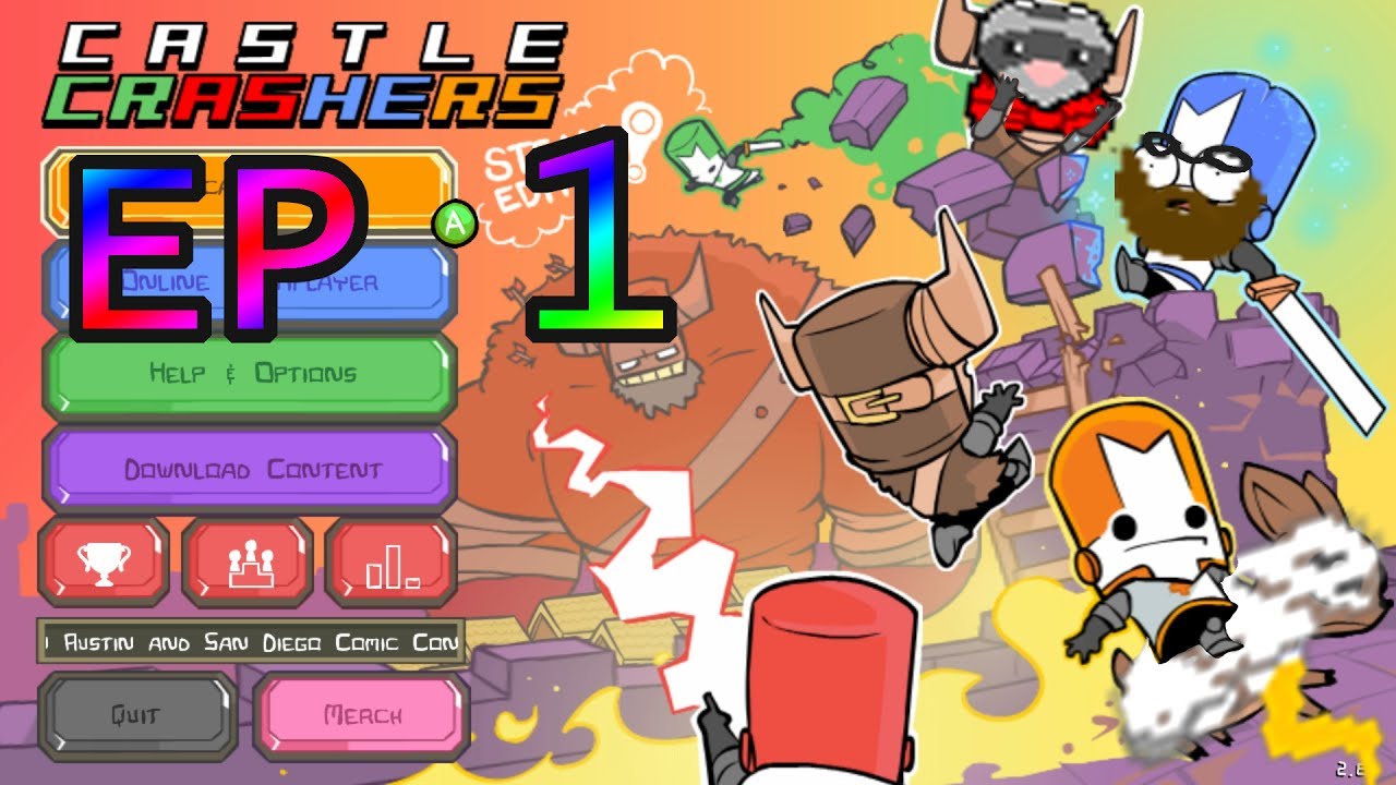 I can shoot an ice! : castle crashers co-op [ep1] - YouTube