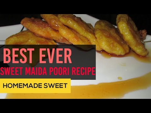 HOW TO MAKE SWEET MAIDA POORI| sweet maida poori recipe|sweet maida ...