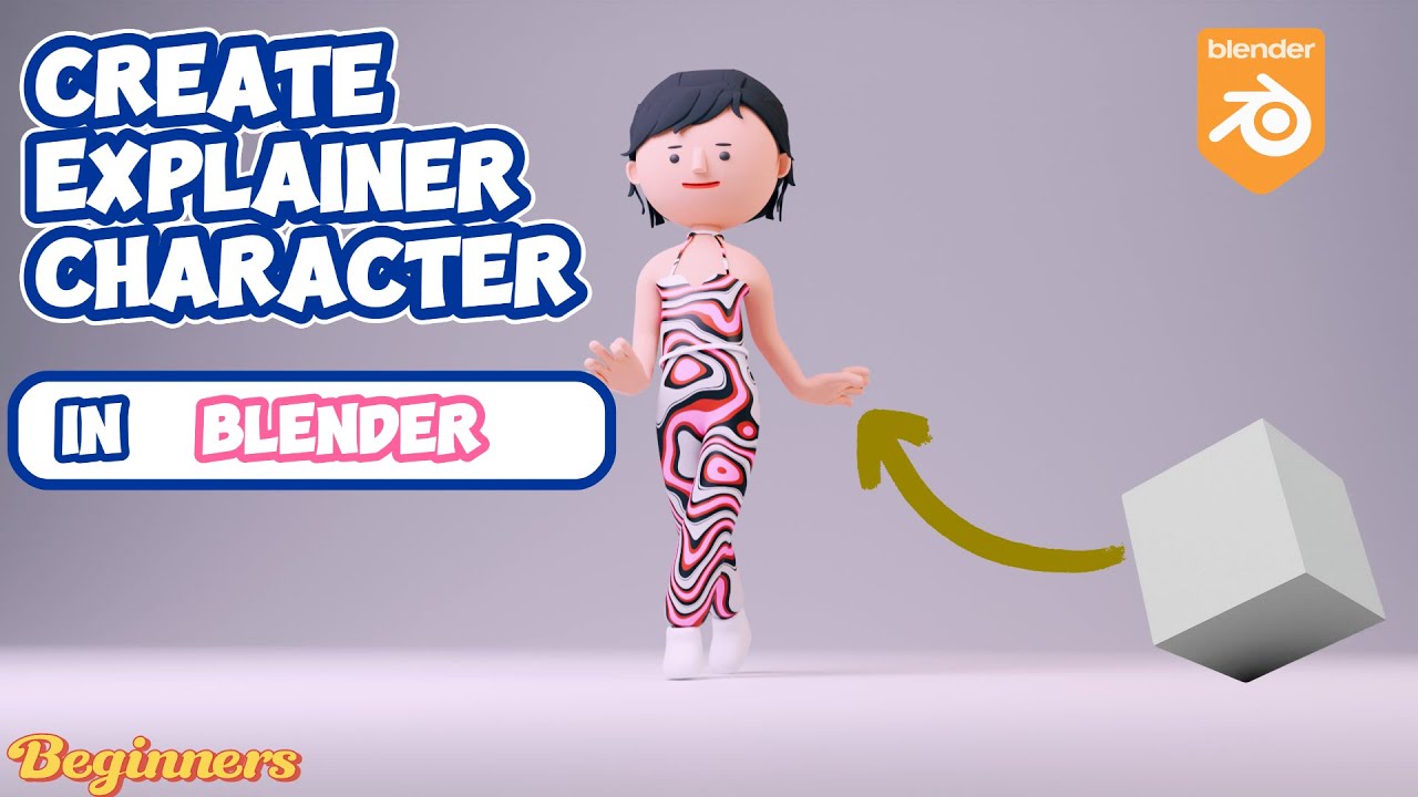 Beginner's Guide: How to Create Your Own Illustrated Explainer Character in Blender - YouTube