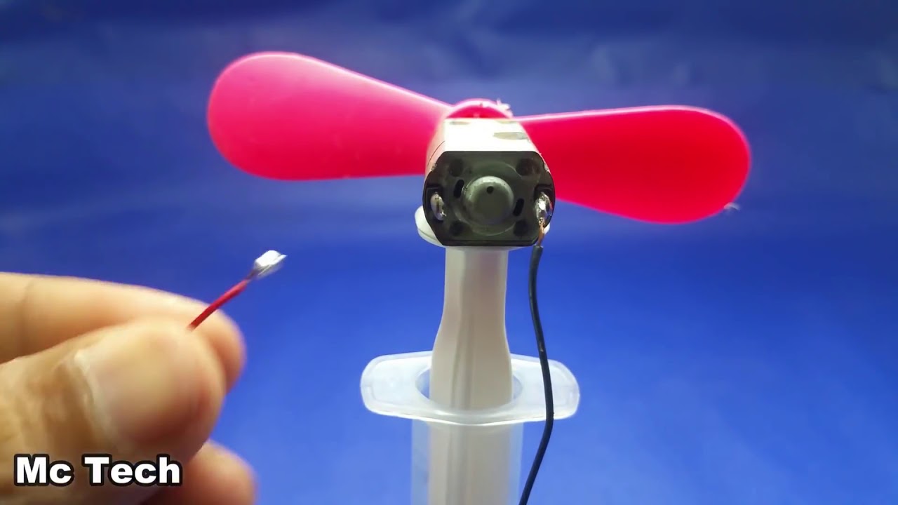 How to make mini fan for kid simple at home - YouTube