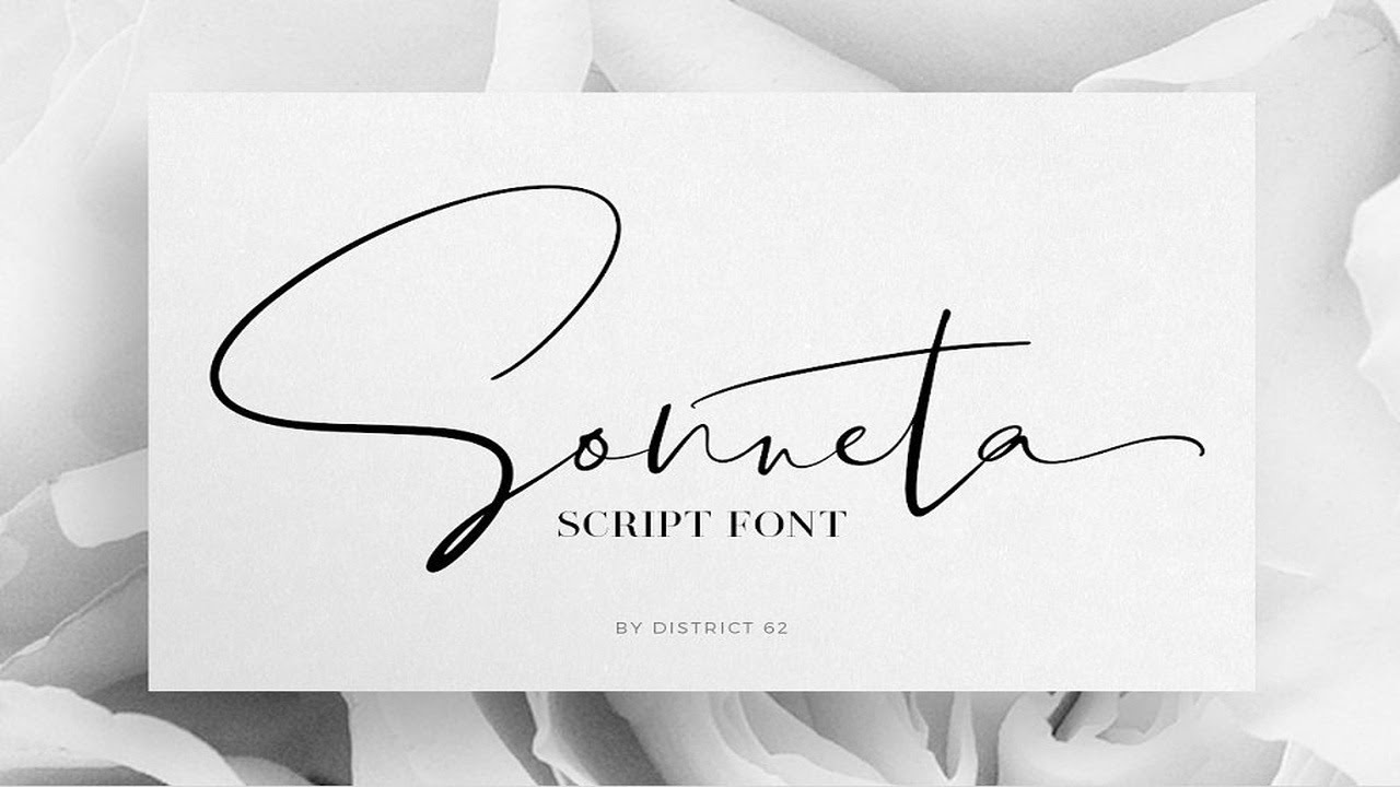 Sonneta Script Font Free Download - YouTube