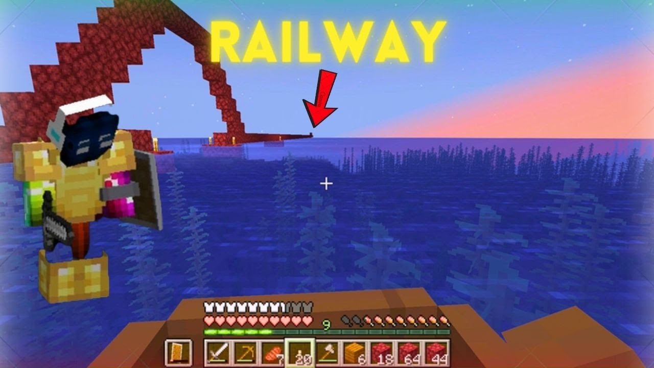 I build Railway Minecraft Survival Mode - YouTube