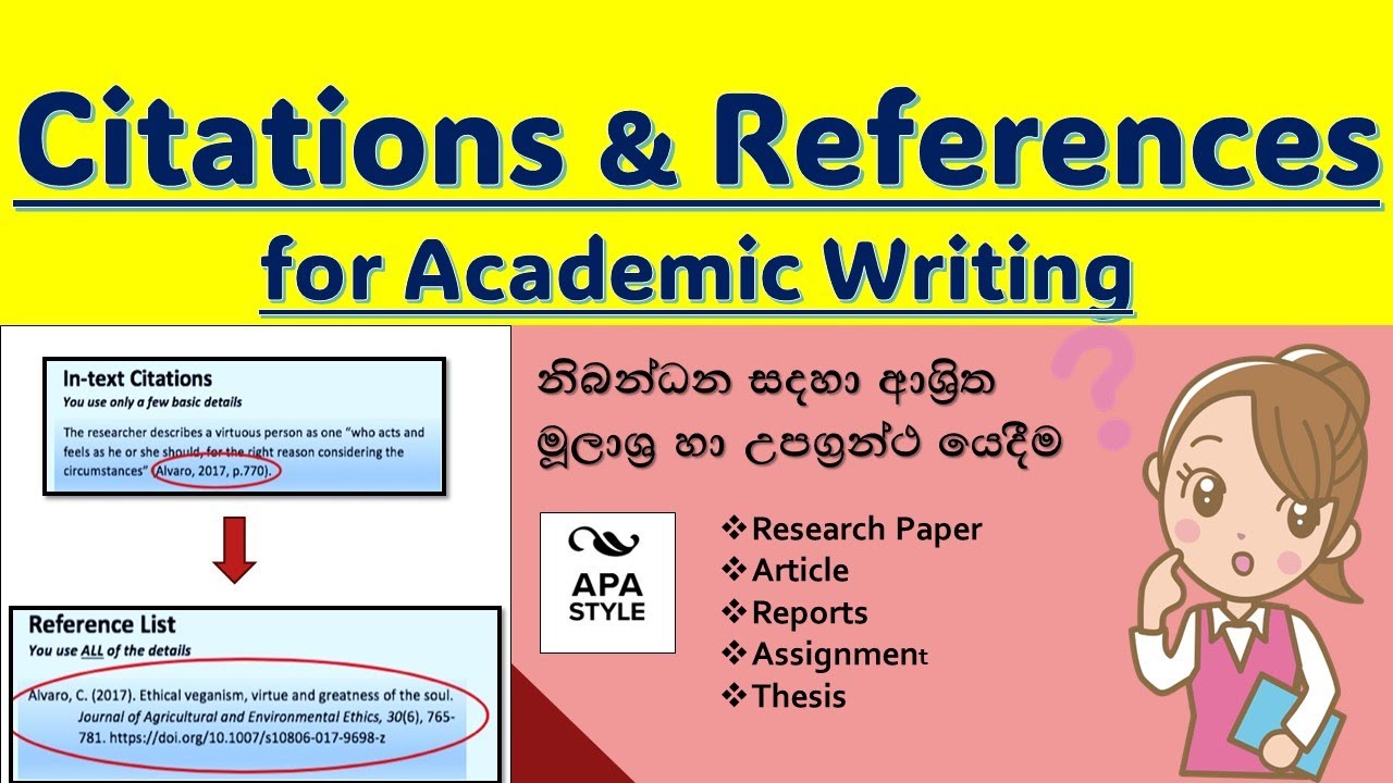 How to use Citation and Reference | Academic Writing | APA style ...