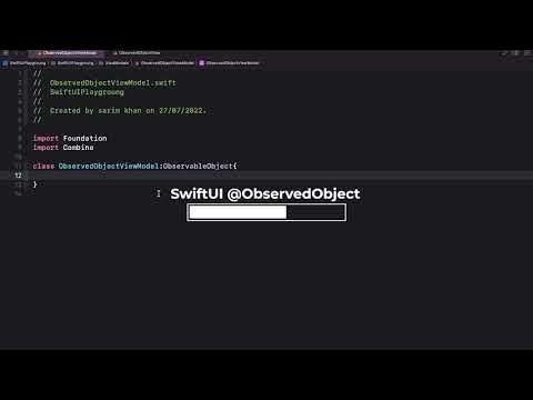 SwiftUI ObservedObject - YouTube