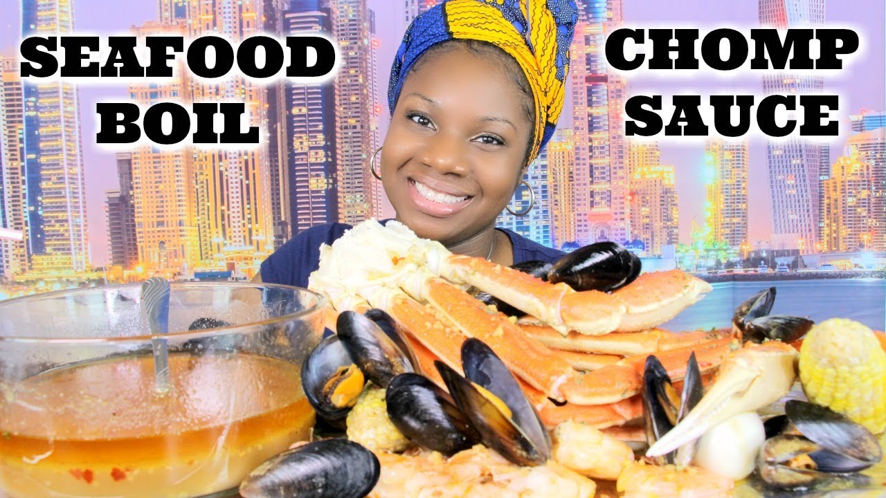 SEAFOOD BOIL | Chomp Sauce & Snow Crabs! | The Chomp Queen - YouTube