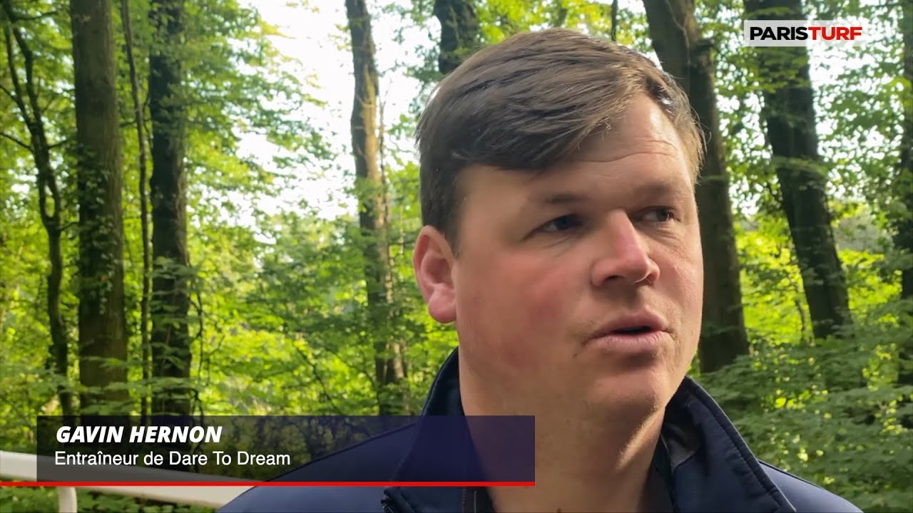 Gavin Hernon, entraîneur de Dare to Dream pour le Prix de Diane 2024 ...