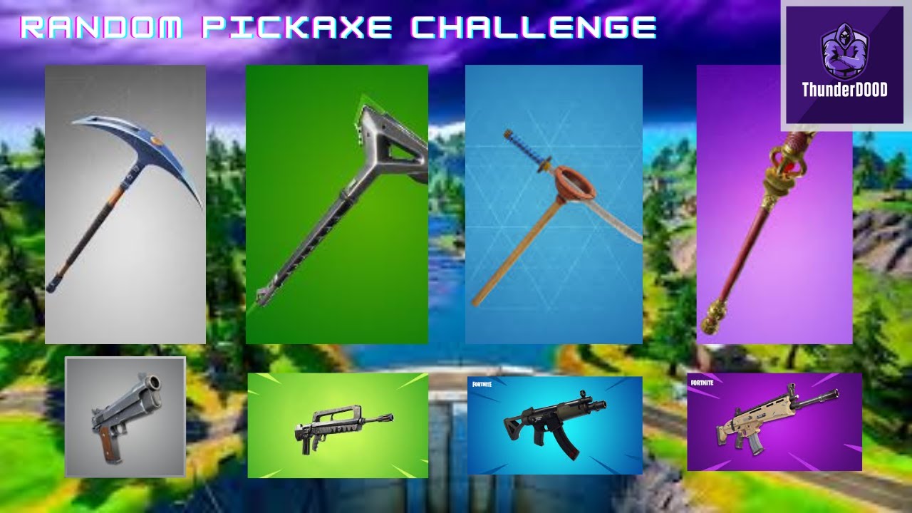 My First Video | Fortnite Random Pickaxe Challenge - YouTube