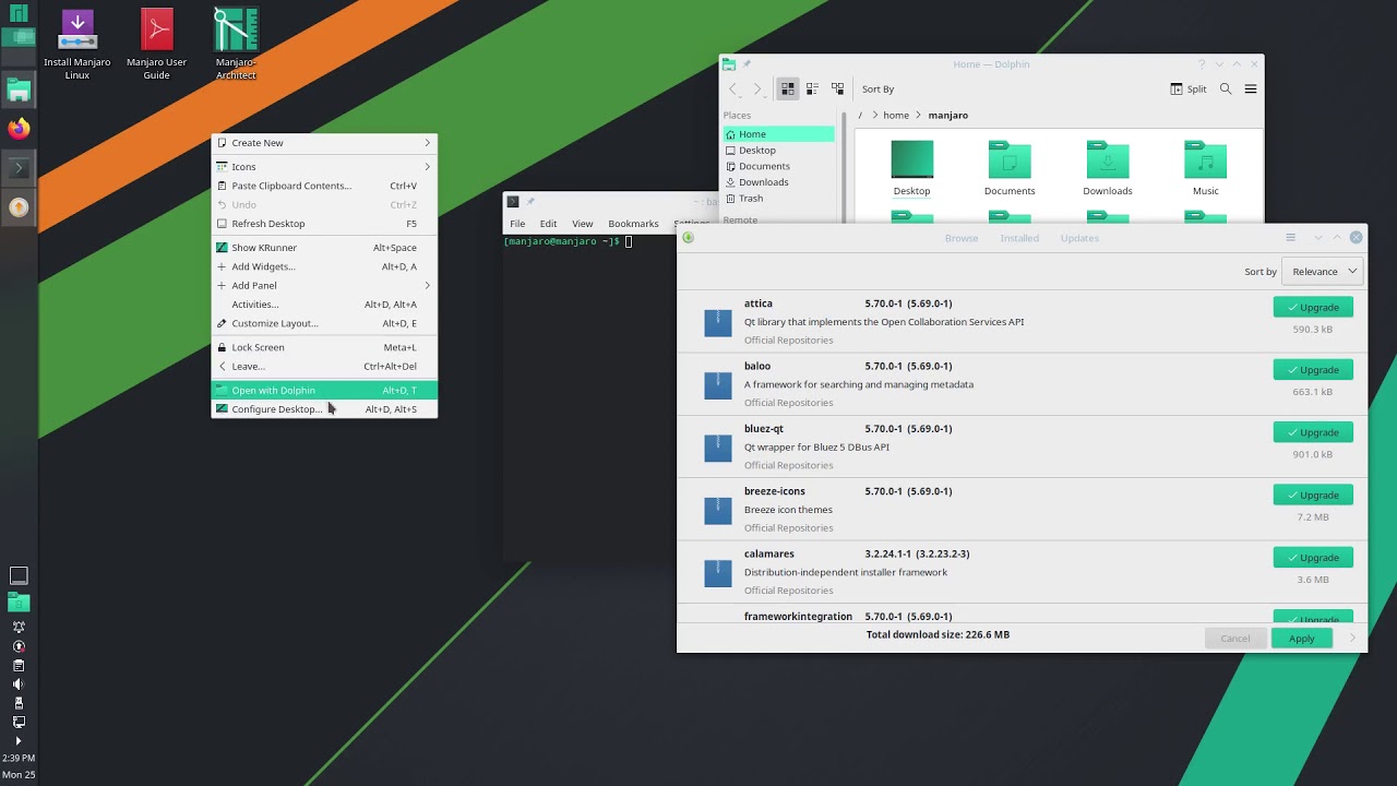 Manjaro KDE Plasma 20.0.1 - YouTube