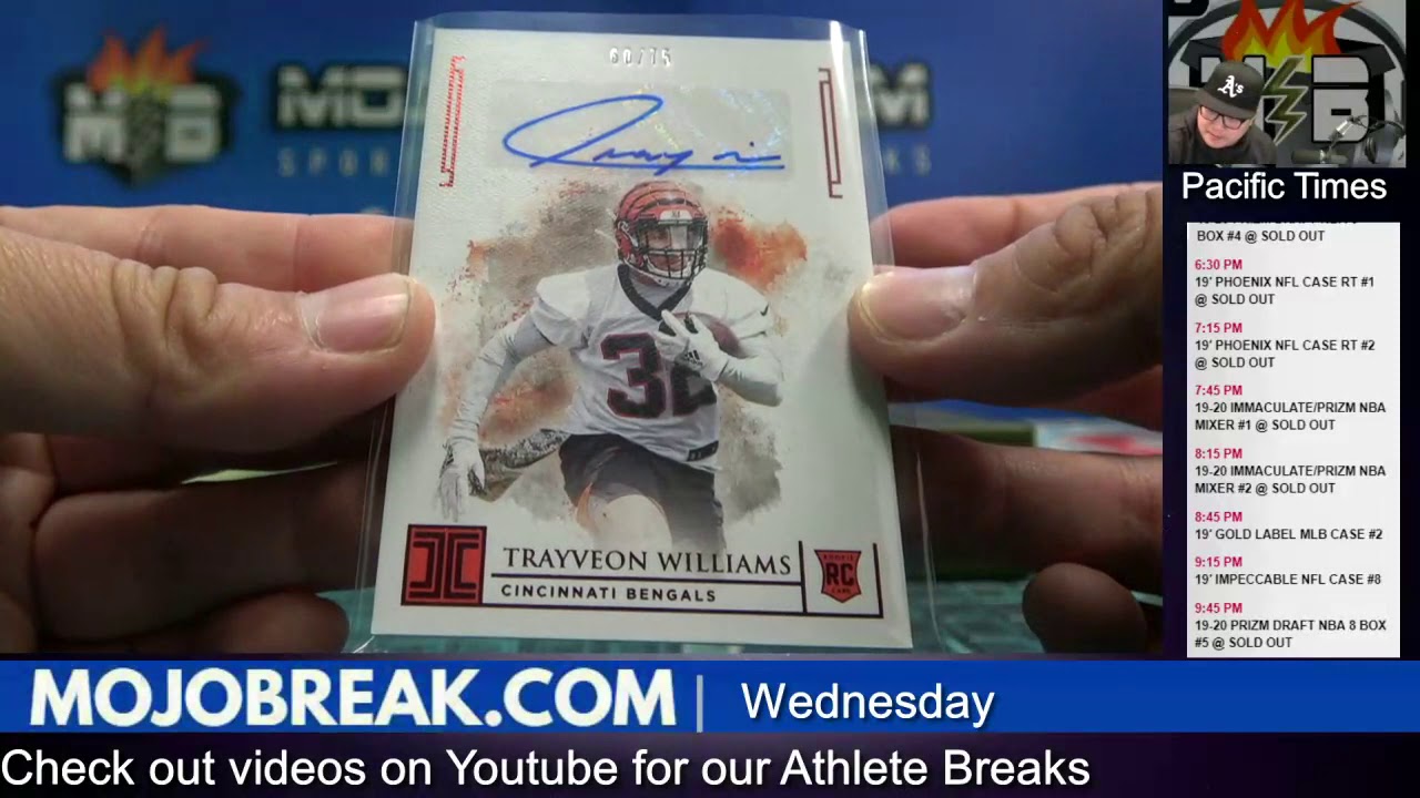 PYT #8 - 2019 Impeccable Football 3 Box Case Break - 10.16.19 - YouTube