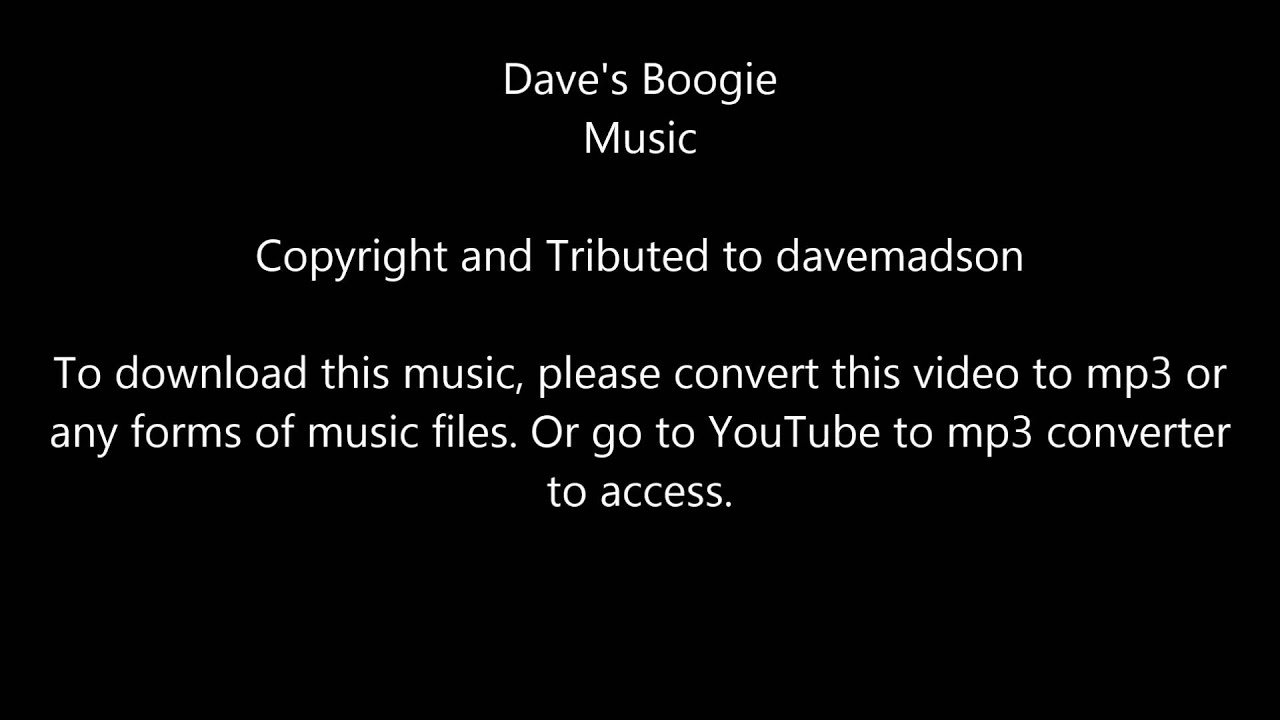 Dave's boogie -- davemadson (Music) - YouTube