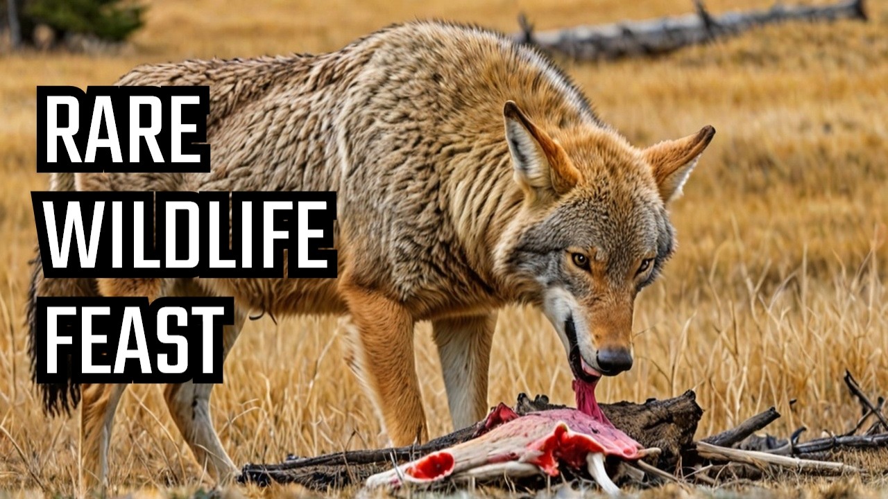 Unbelievable Footage: Coyote Feasting on Fresh Bison in Yellowstone ...