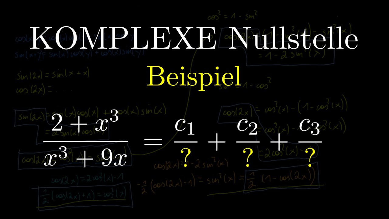 Partialbruchzerlegung - komplexe Nullstelle, Koeffizientenvergleich ...