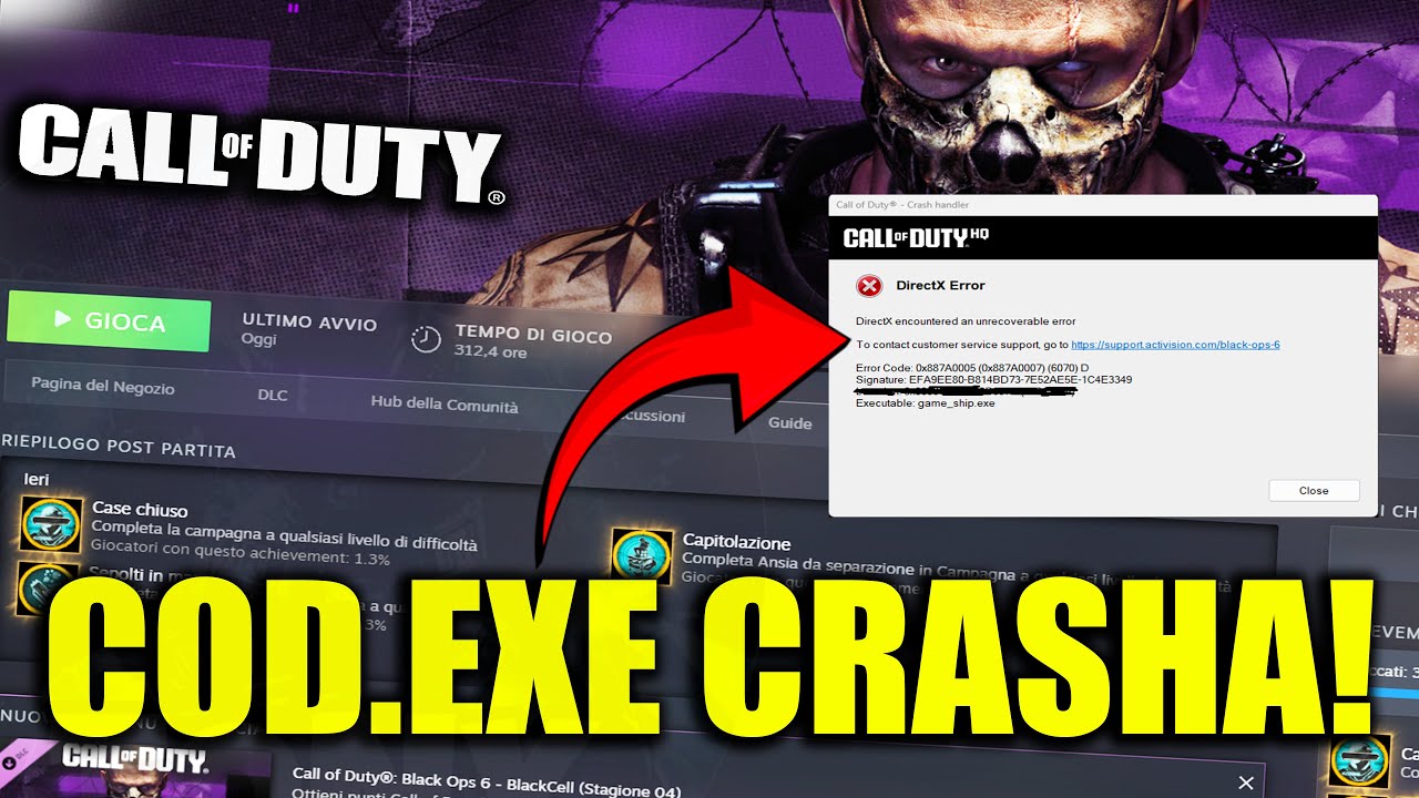 CALL OF DUTY | COD CRASHA SEMPRE - Come risolvere i problemi di crash ...