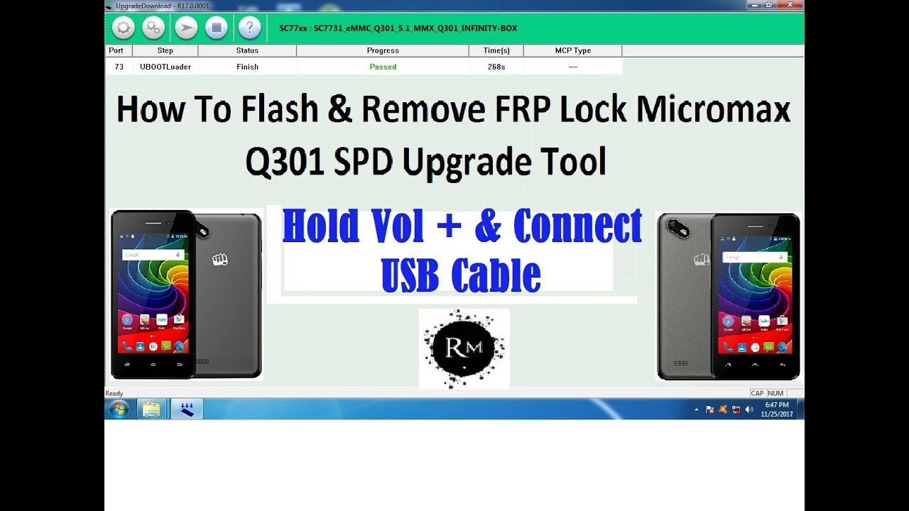 How To Flash & Remove FRP Lock Micromax Q301 SPD Upgrade Tool - YouTube