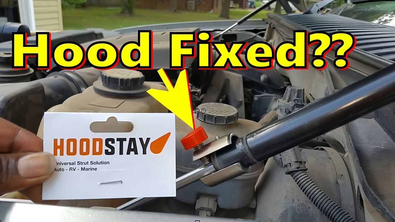 YES? HoodStay UNIVERSAL Lift Support Hood Shocks Strut Clamp - YouTube