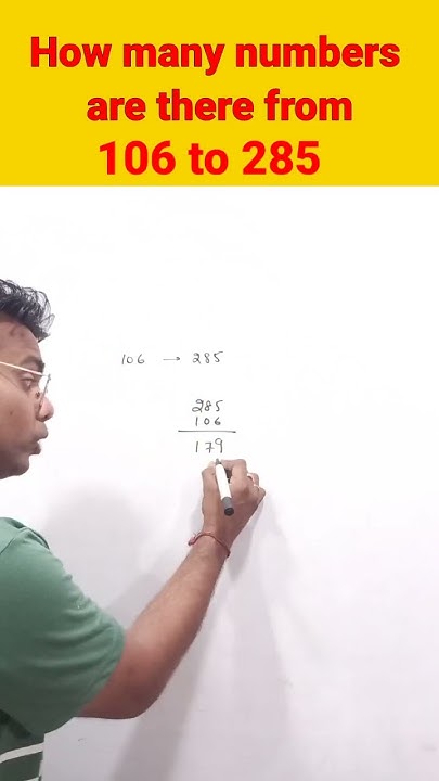 How to find how many numbers are there from 106 to 285 #numbersystem # ...