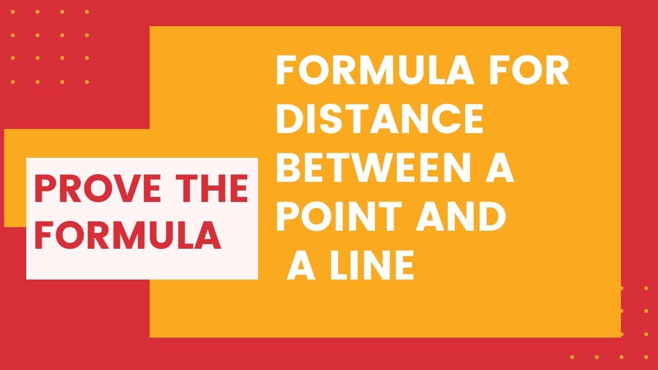 Formula for distance of a point from a line | complete proof - YouTube