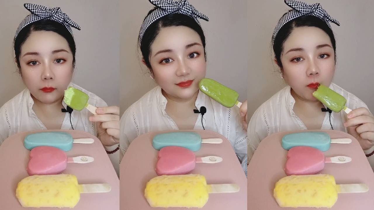 enak es krim mukbang eating show ice cream p07 - YouTube