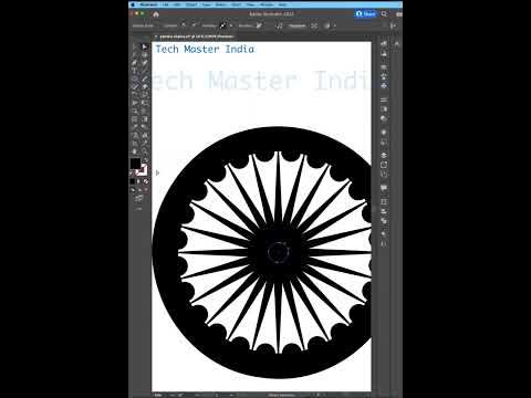 How to Create ashok chakra indian flag | Adobe Illustrator Tutorial ...