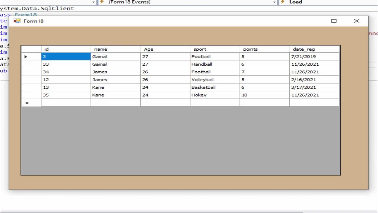 Visual basic net: How to get data in datagridview using sql inner join all columns from one ...