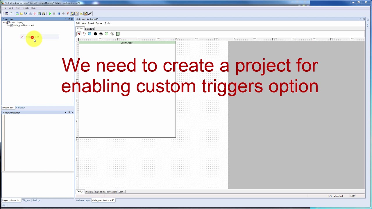 SCXML Editor. Learn to debug scxml files - YouTube