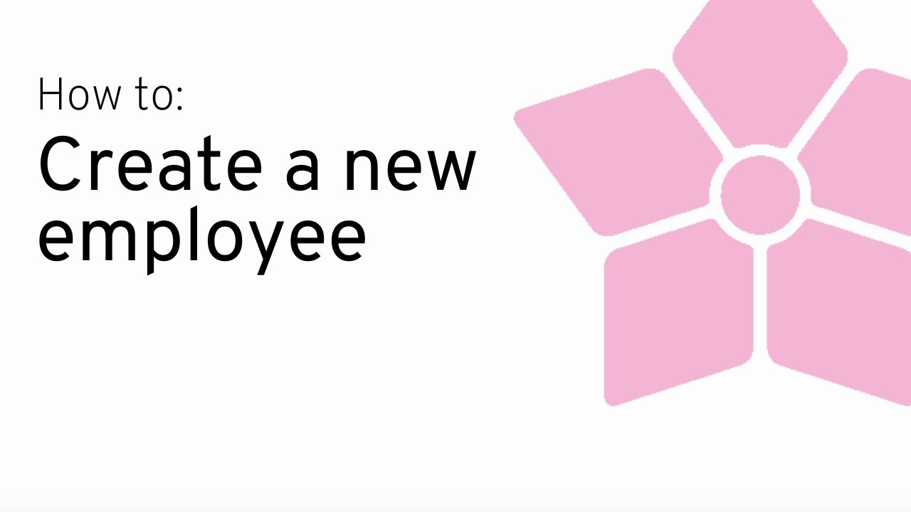 How to create a new employee - YouTube