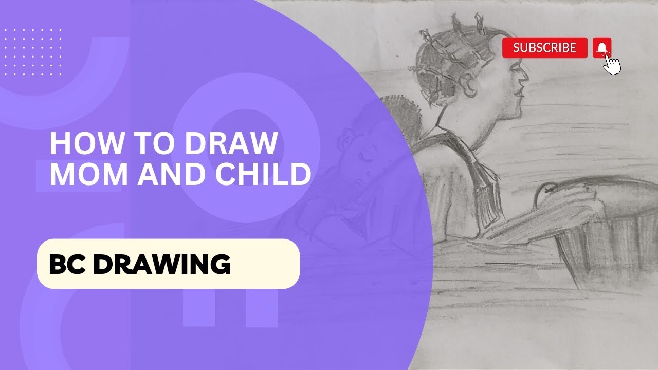 How to draw mom and child 😍#drawing #viral #howtodraw @BabyCrowDrawing ...