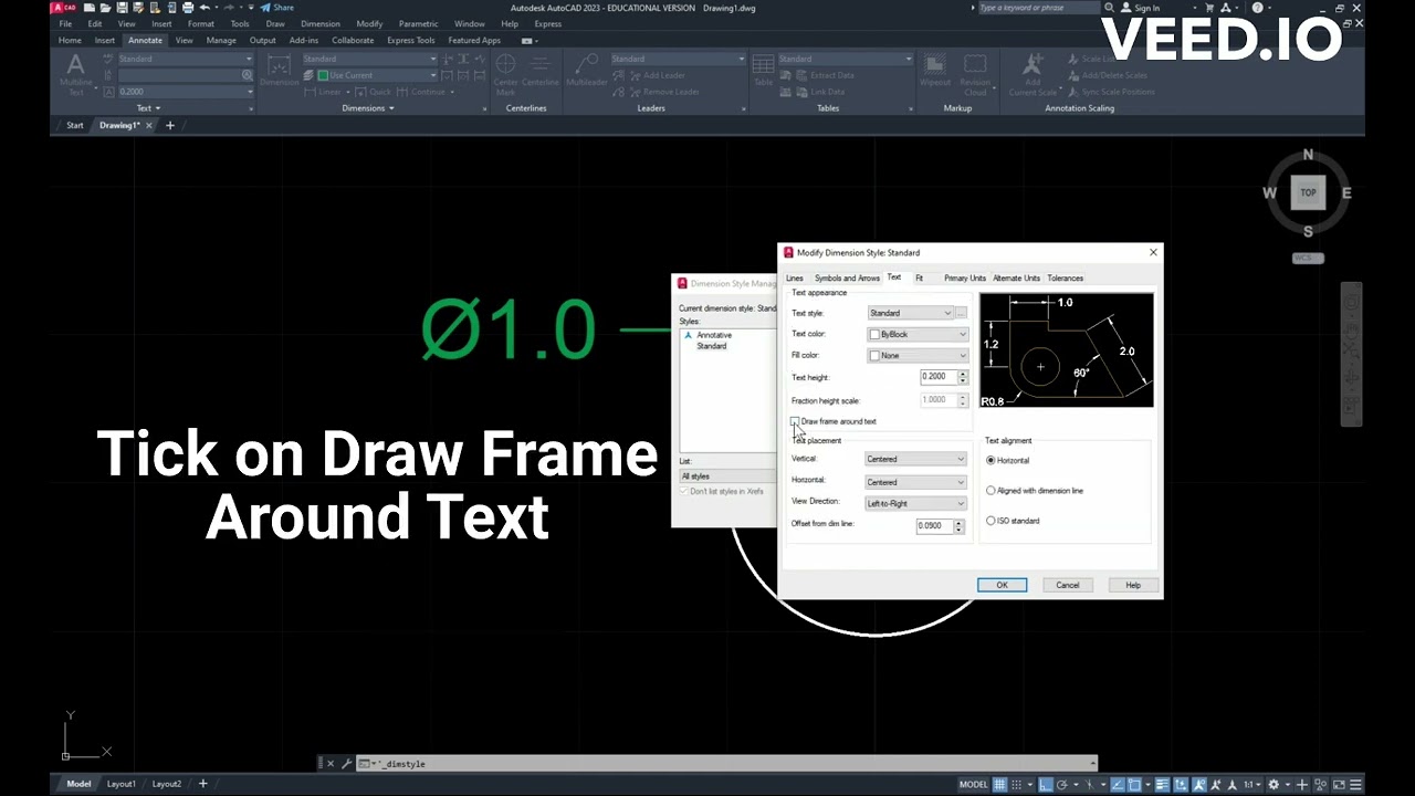 How To Draw A Frame Around Dimension Text In AutoCAD YouTube How To Draw A Frame Around Dimension Text In AutoCAD YouTube