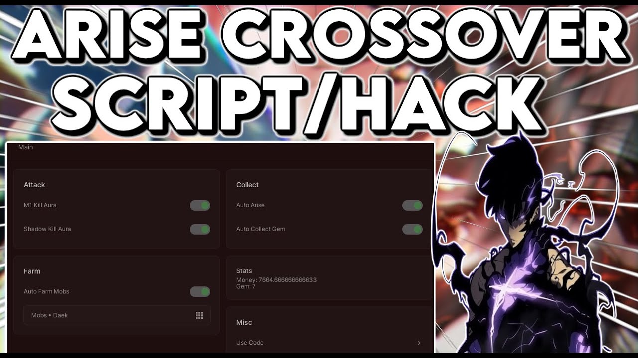 Arise Crossover Script Hack GUI (No Key) - ZenonHub | Auto Farm, Auto Dungeon & Auto Rank *PC ...