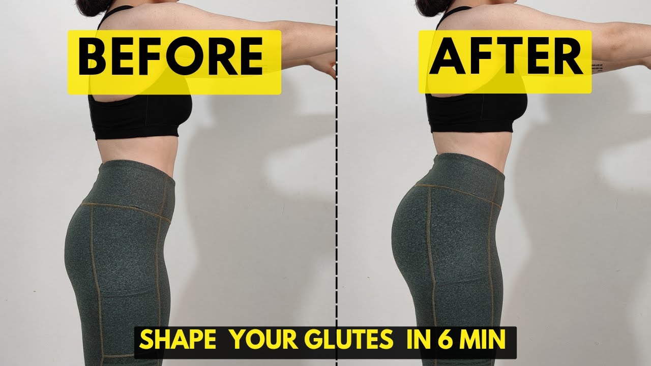 6 MIN SHAPE UP YOUR GLUTES & THIGH | Home Workout , No equipment - YouTube