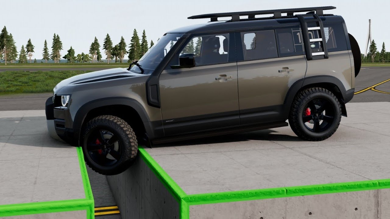 Cars Suspension Test (Land Rover Defender, Toyota Land Cruiser VXR ...