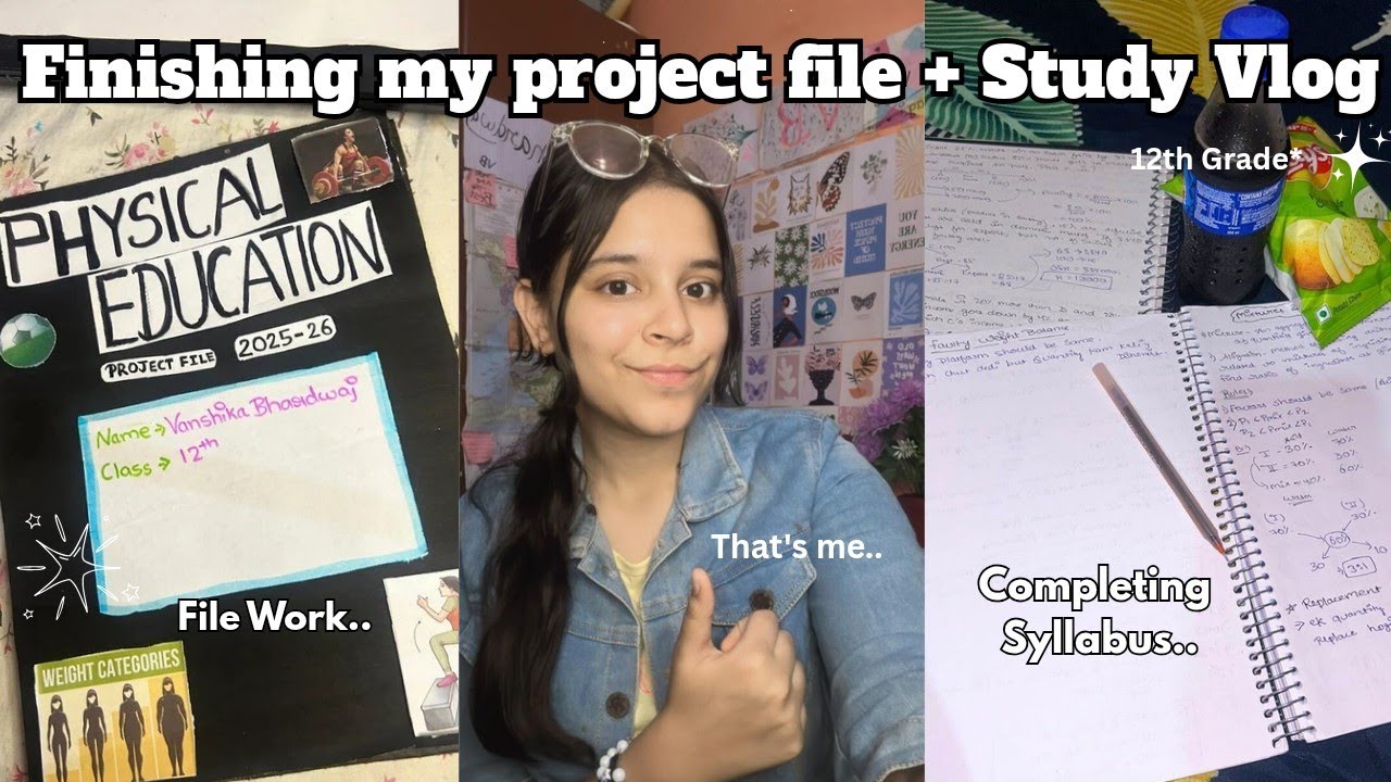 Project File Deadline + Study Grind Vlog"|CBSE 12th grader| VB 💞 - YouTube