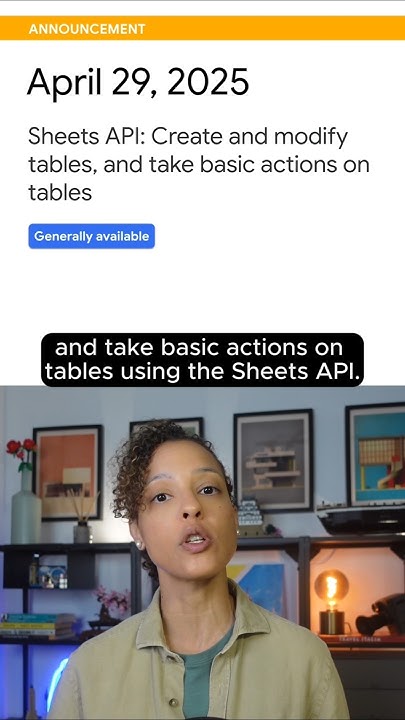 Create and modify tables via the Sheets API - YouTube