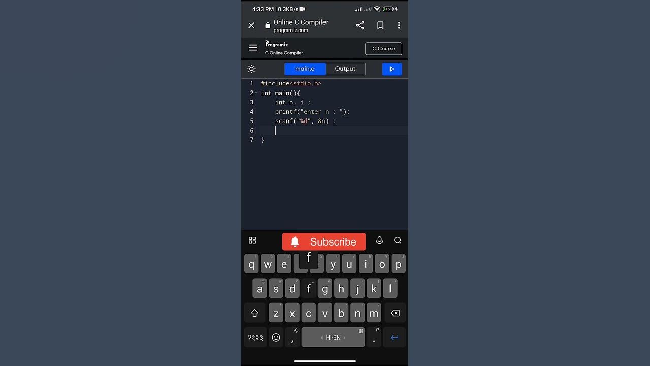 c program to print 1 to n number by user #shorts #viral #tranding #learning #coding - YouTube